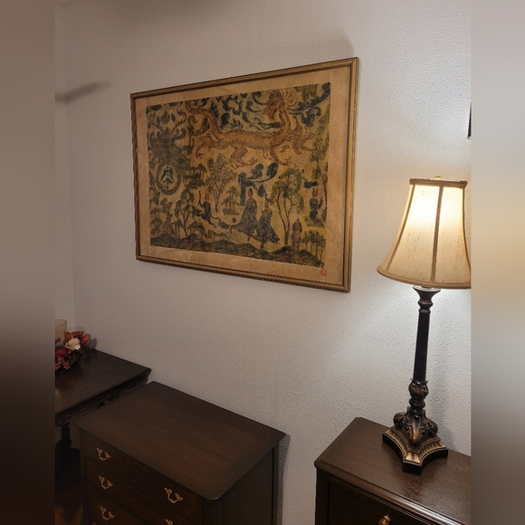 Source Unknown | Art | Rare Antique Scroll Art Chinese Stone Rub Art On ...